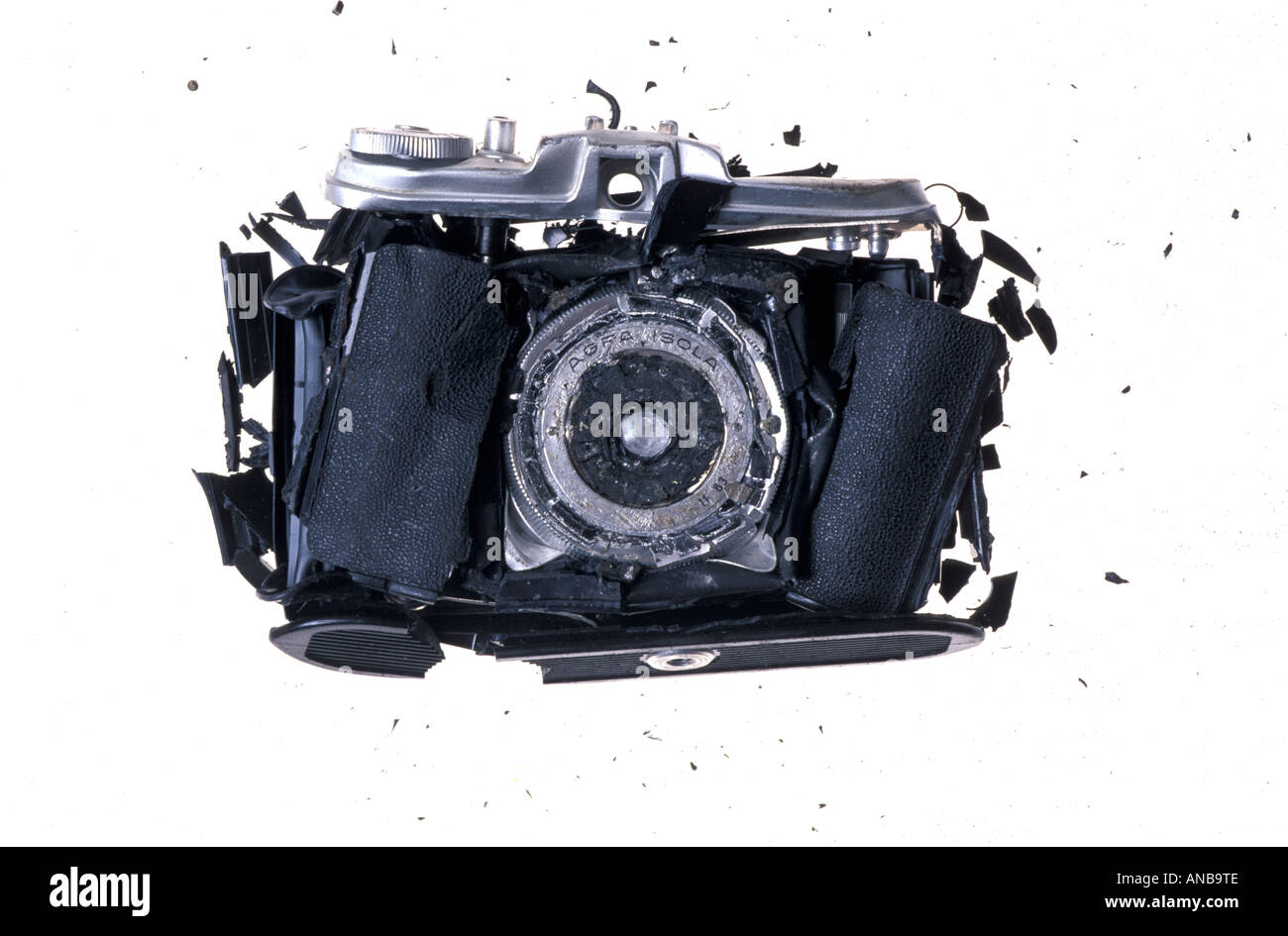 The end of the analogical photography. Photographyc camera broken Stock ...