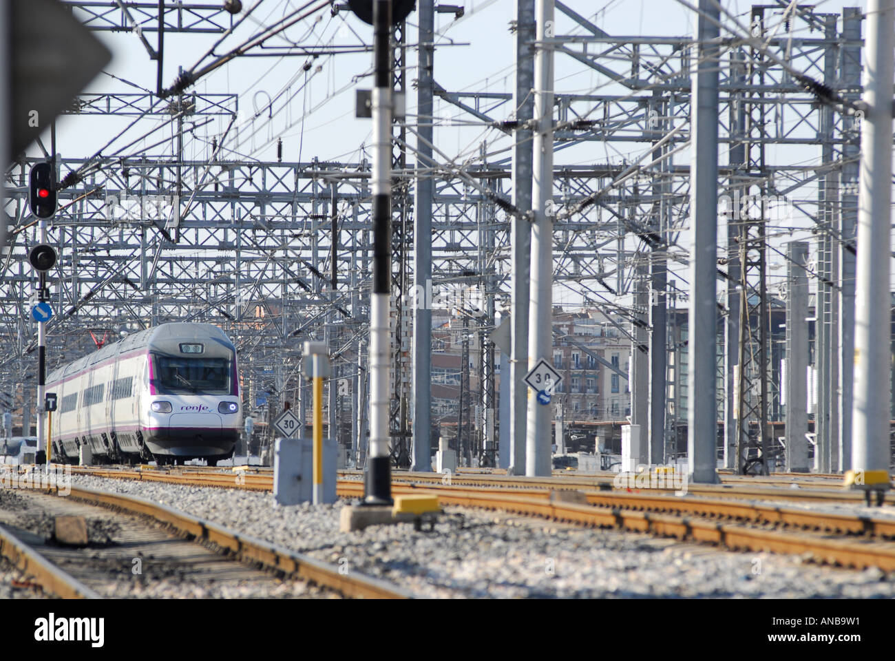 Renfe. Spain railway. High speed train Stock Photo - Alamy