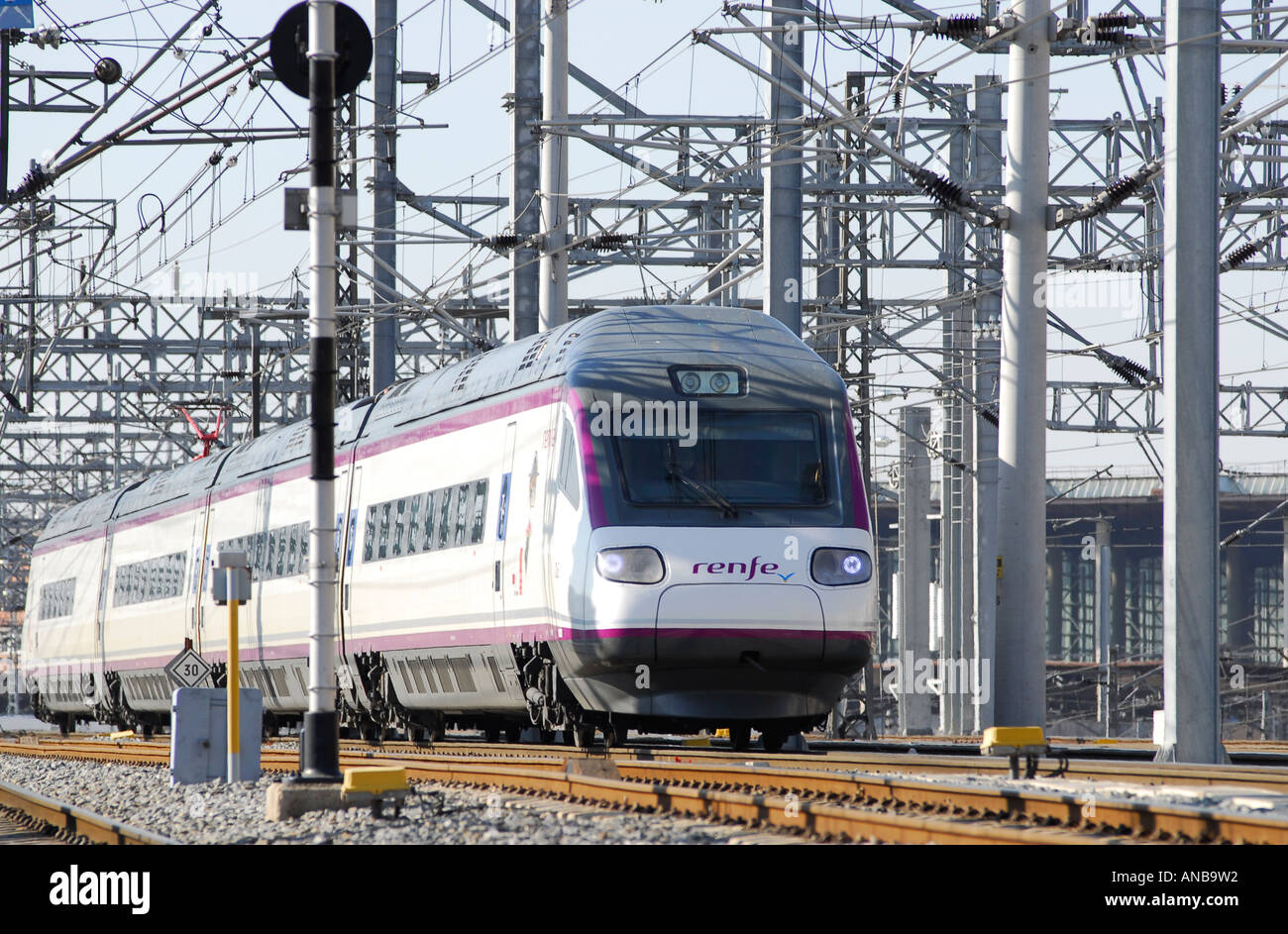 Renfe. Spain railway. High speed train Stock Photo - Alamy