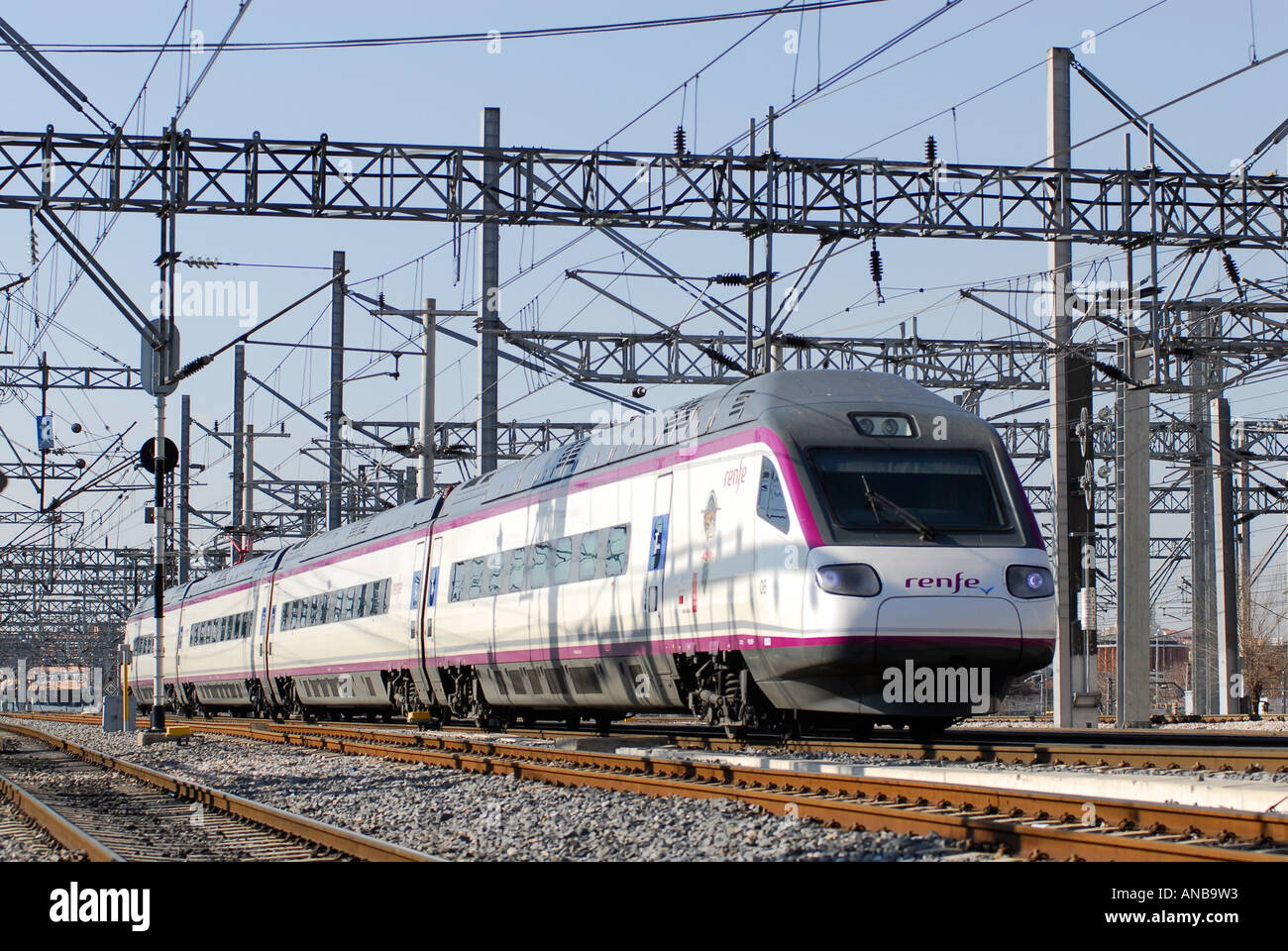 Renfe. Spain railway. High speed train Stock Photo - Alamy
