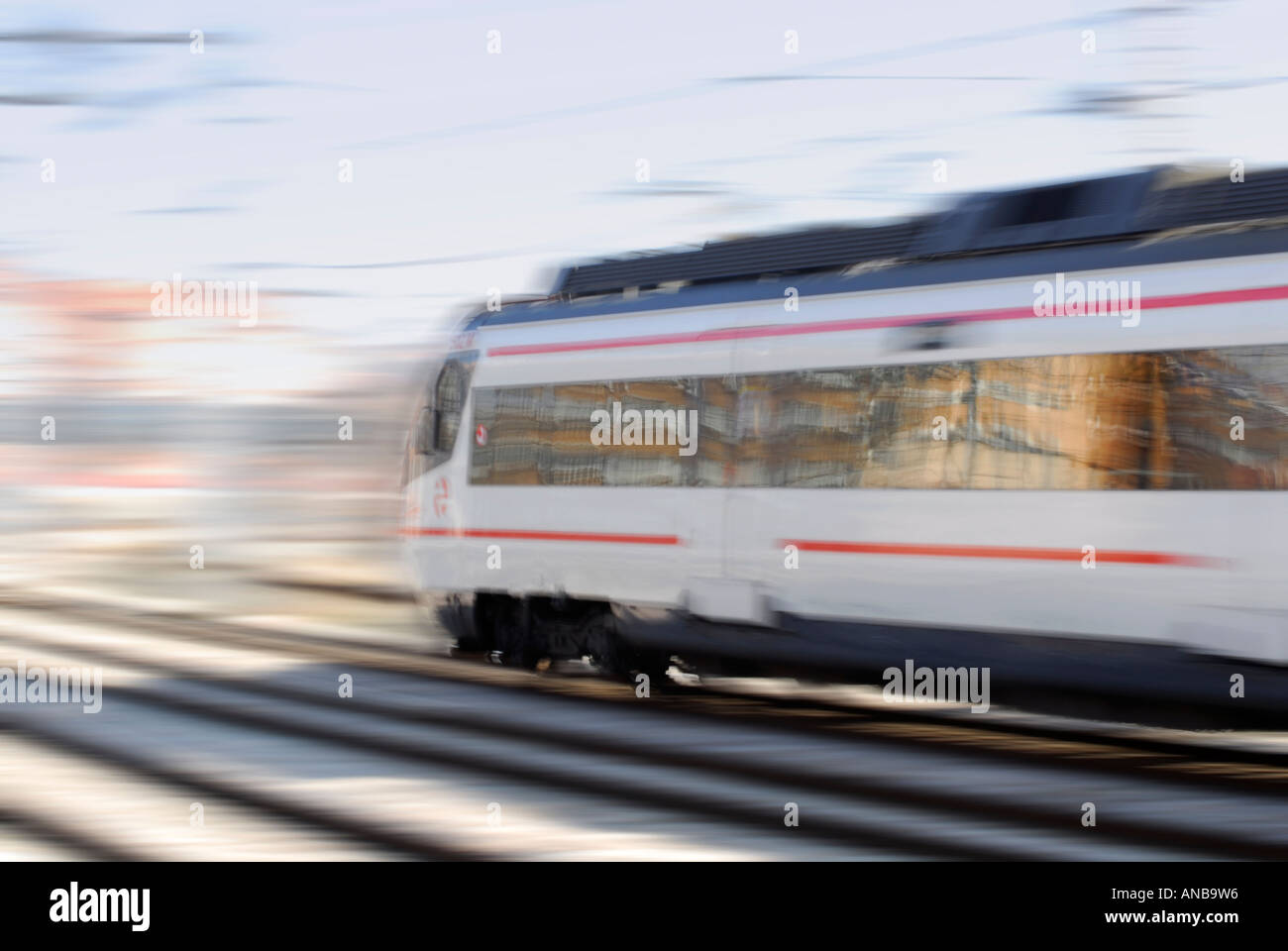 Commuter train electric units series Renfe, Spain, Europe. Suburban ...