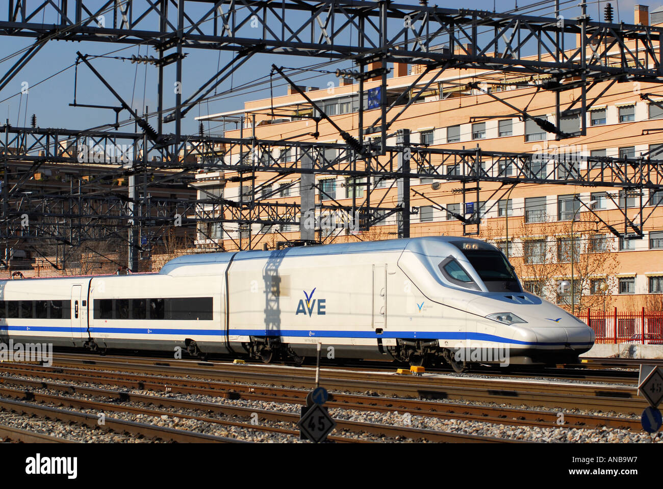 Ave Talgo Renfe. Spain railway. High speed train Stock Photo: 8841814 ...