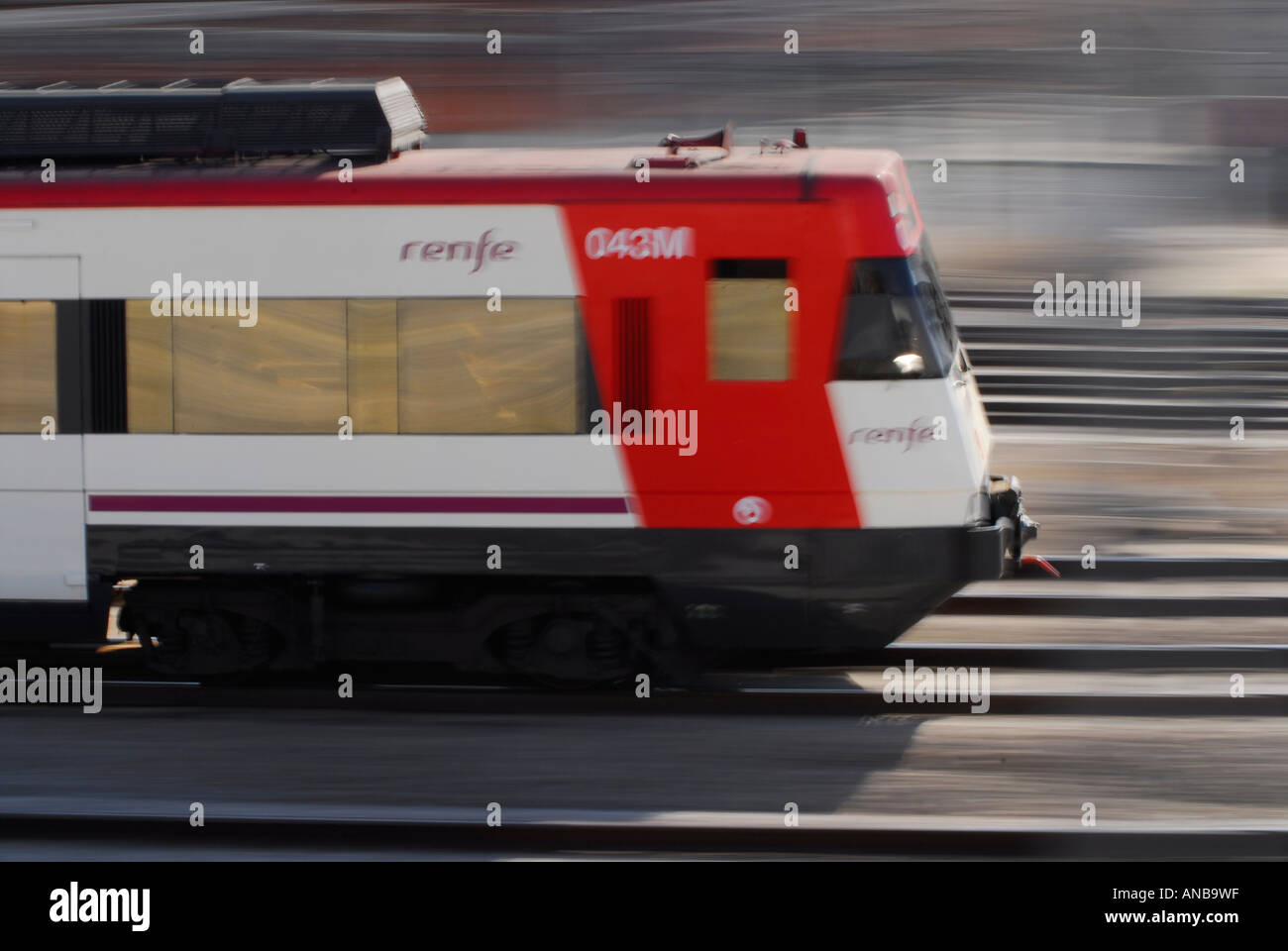 Commuter train electric units series Renfe, Spain, Europe. Suburban ...