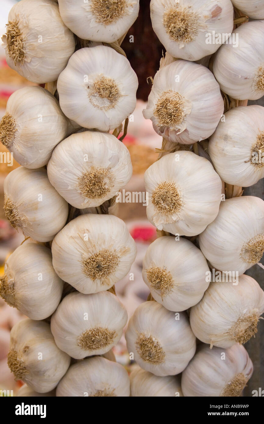 String of garlic Stock Photo - Alamy