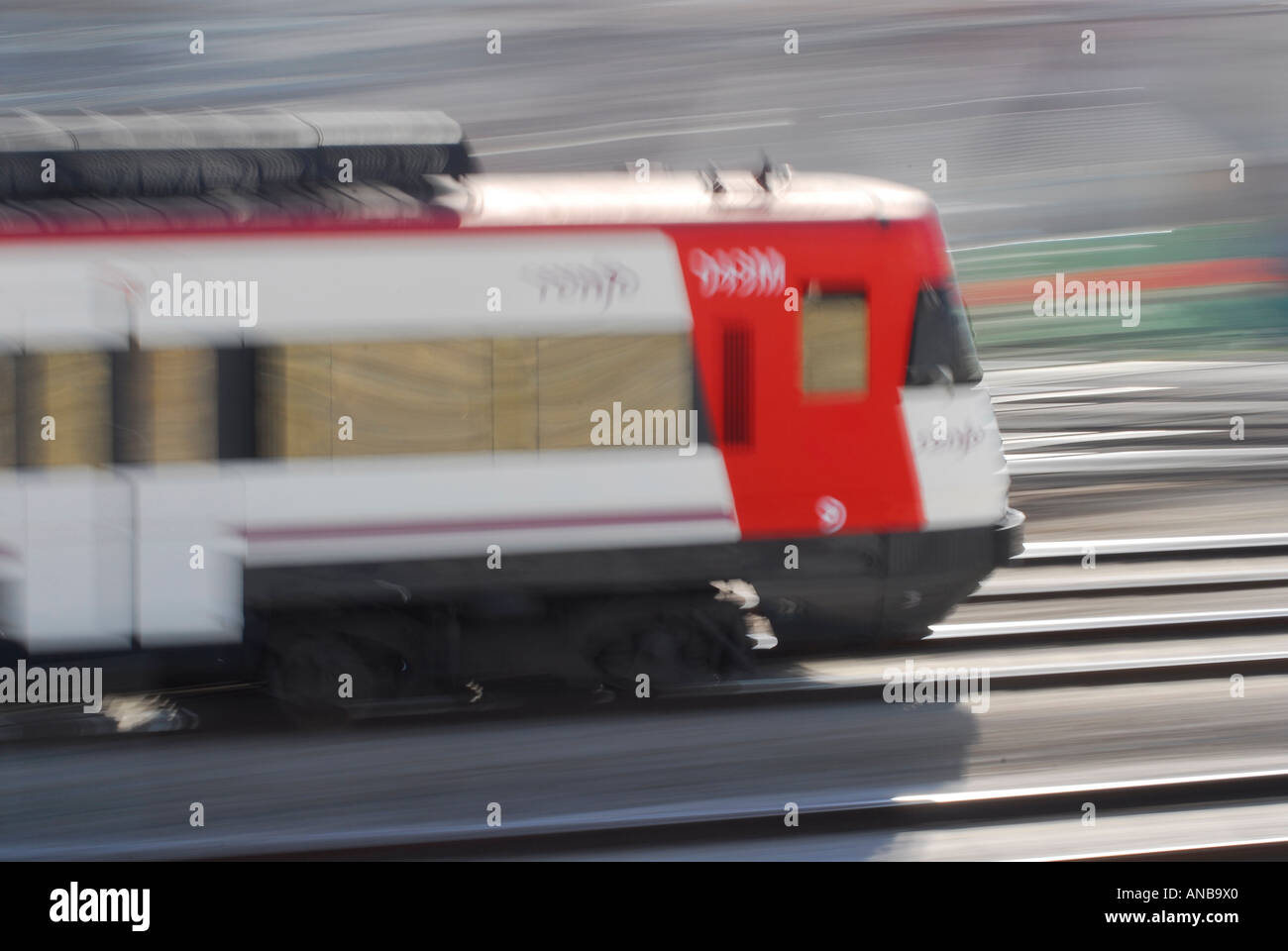 Commuter train electric units series Renfe, Spain, Europe. Suburban ...