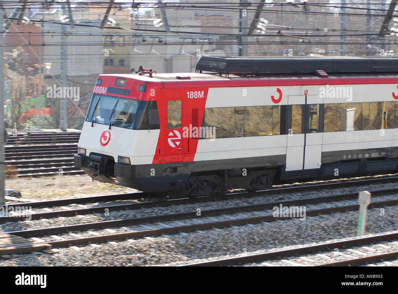 Commuter train electric units series Renfe, Spain, Europe. Suburban ...