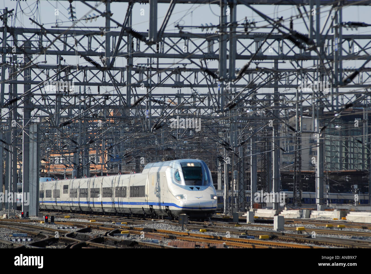 Ave Talgo Renfe. Spain railway. High speed train Stock Photo - Alamy