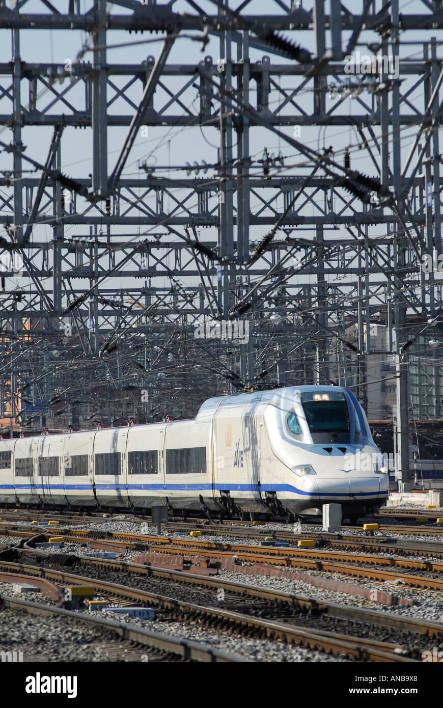 Ave Talgo Renfe. Spain railway. High speed train Stock Photo - Alamy