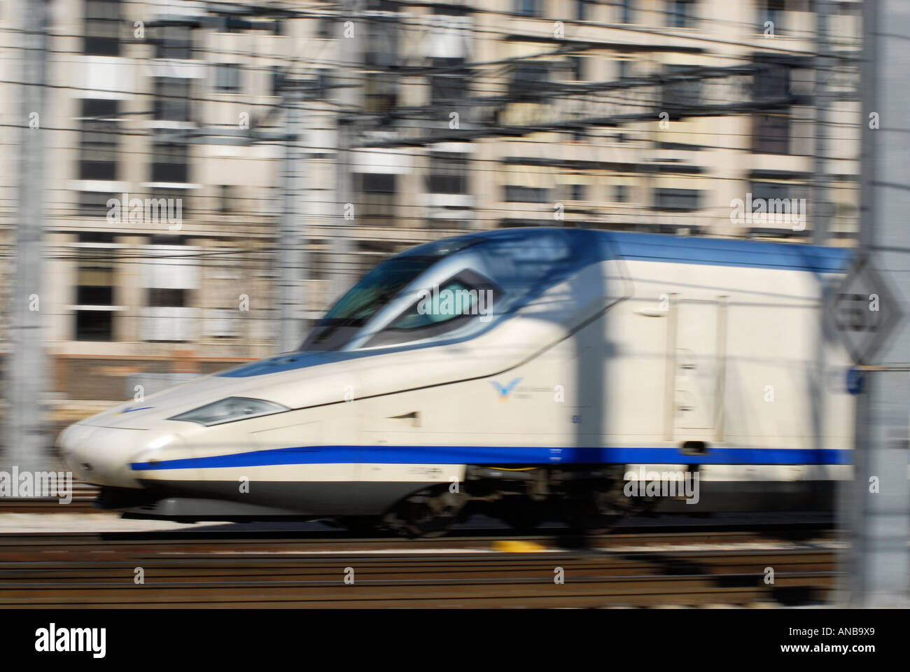 Ave Talgo Renfe. Spain railway. High speed train Stock Photo - Alamy