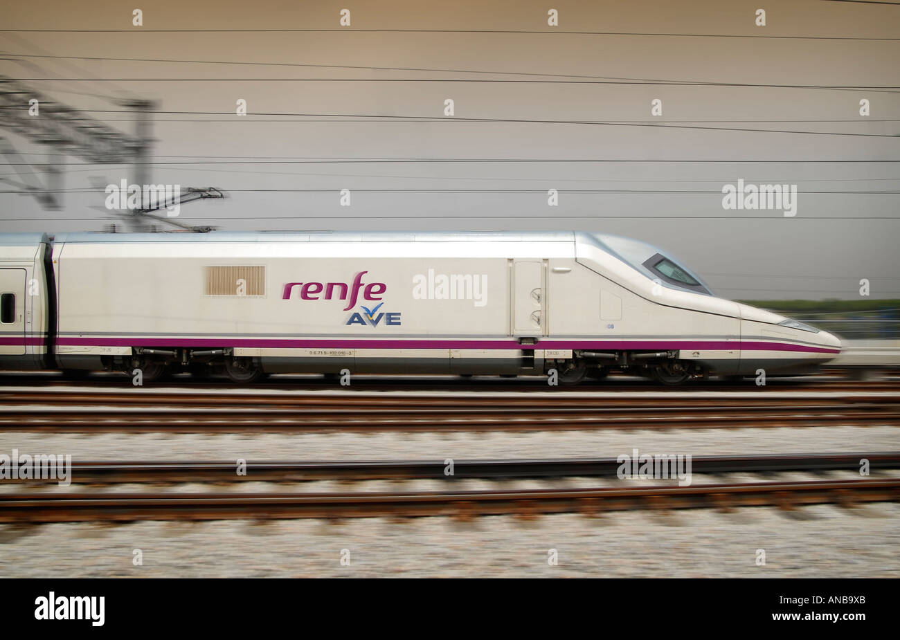 Ave Talgo Renfe. Spain railway. Locomotive Stock Photo - Alamy
