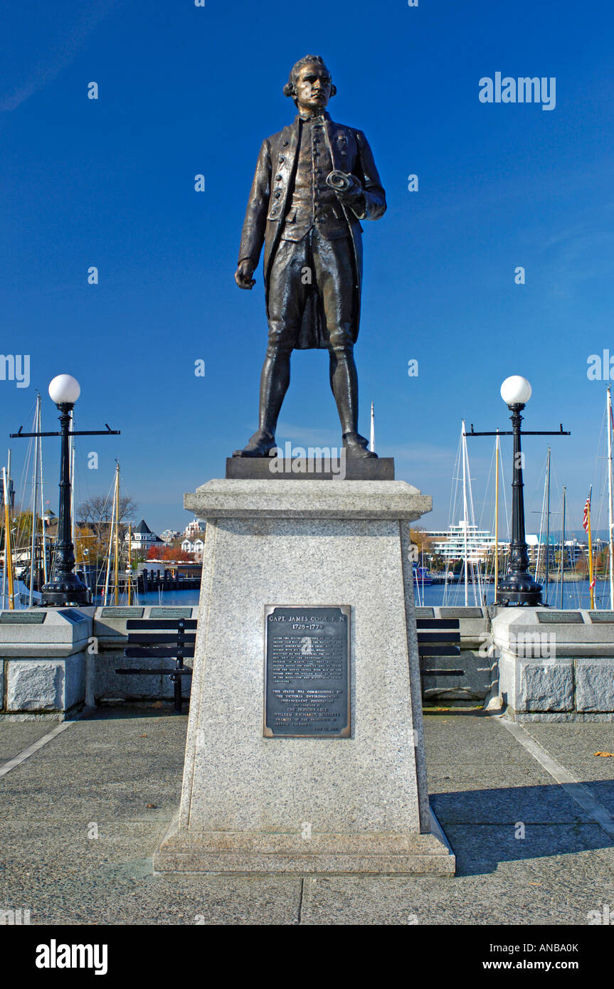 Statue captain james cook vancouver hi-res stock photography and images ...