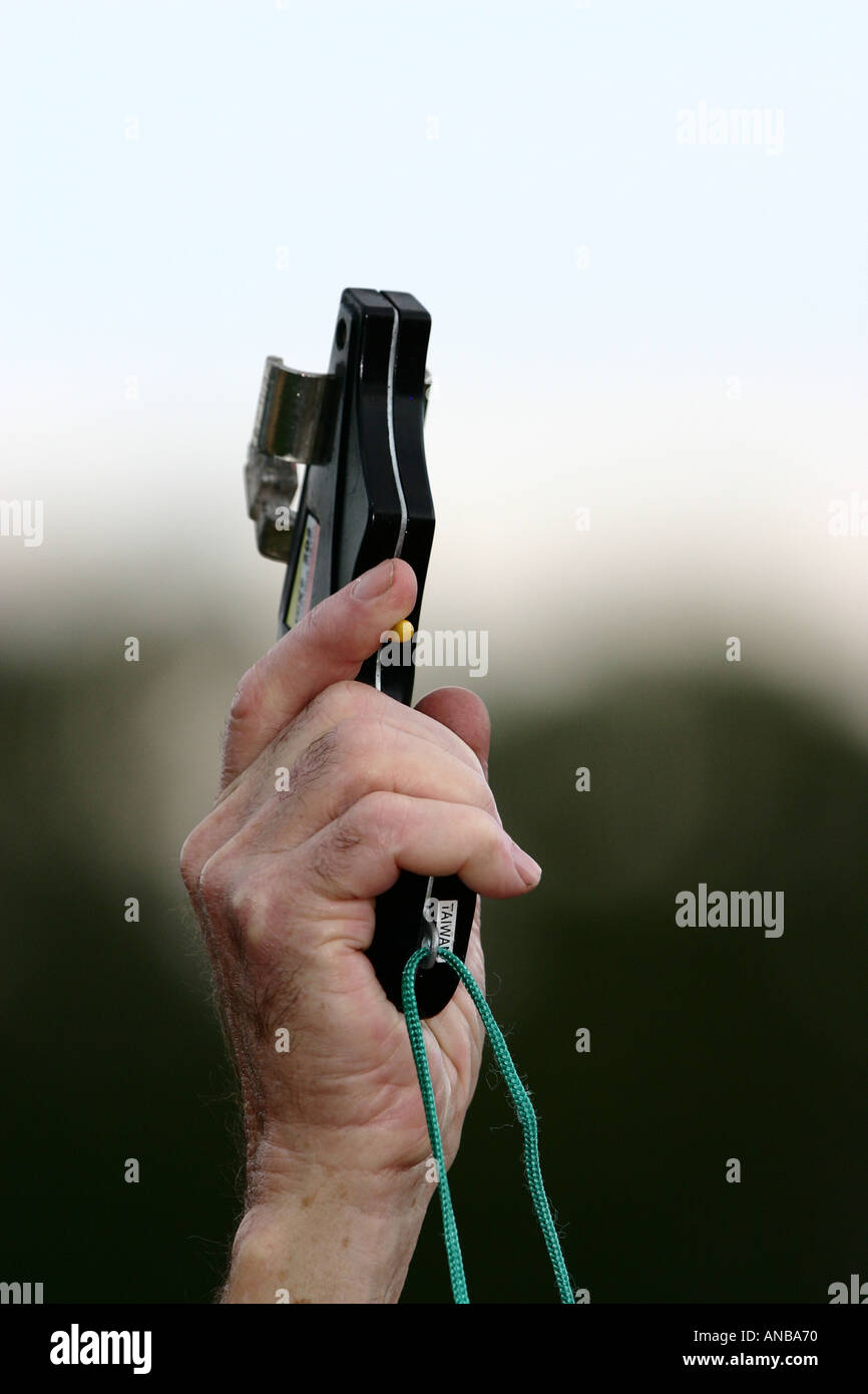 Starting pistol at an athletics event Stock Photo - Alamy