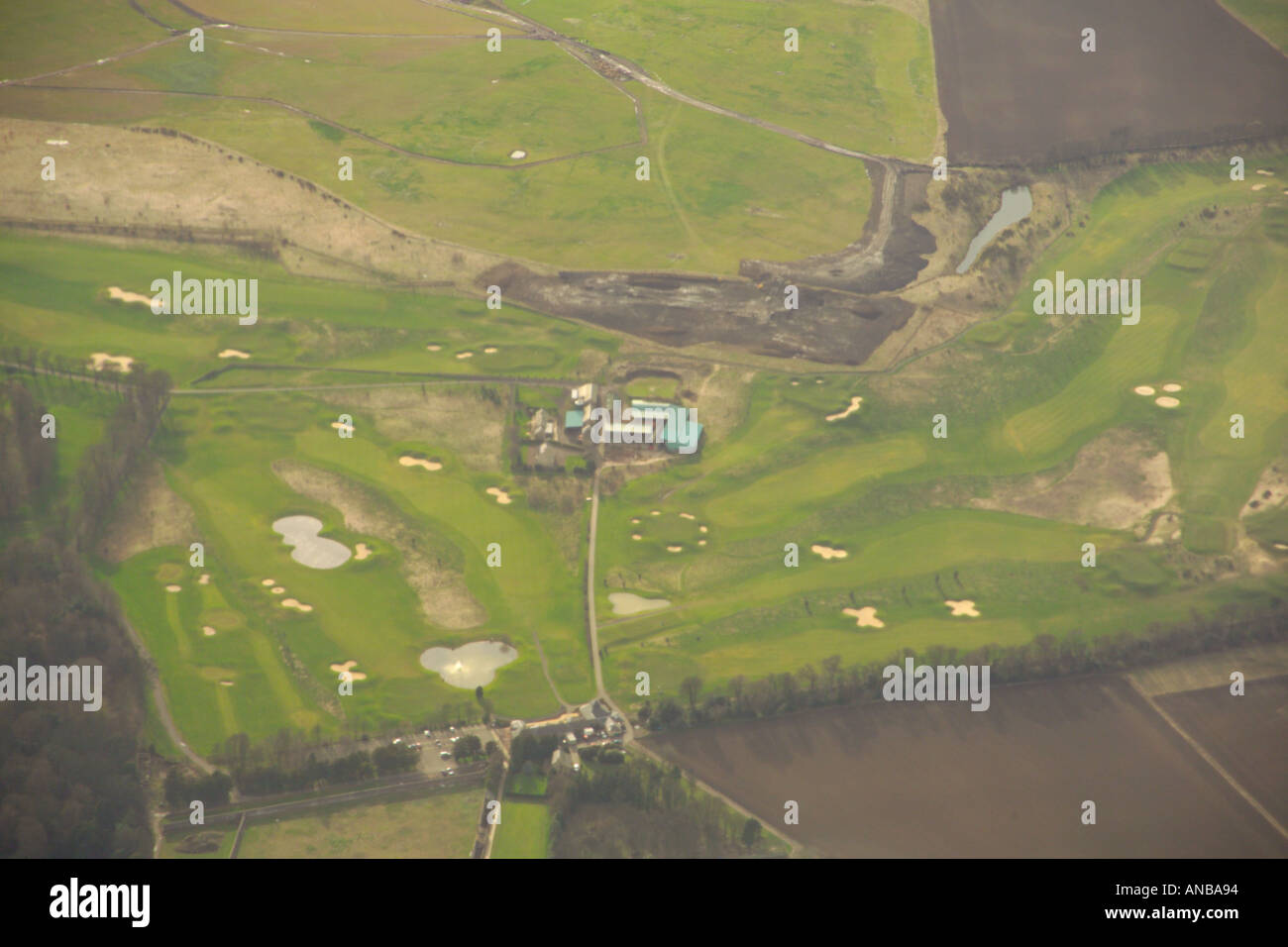 Aerial view of Scottish golf course Stock Photo - Alamy