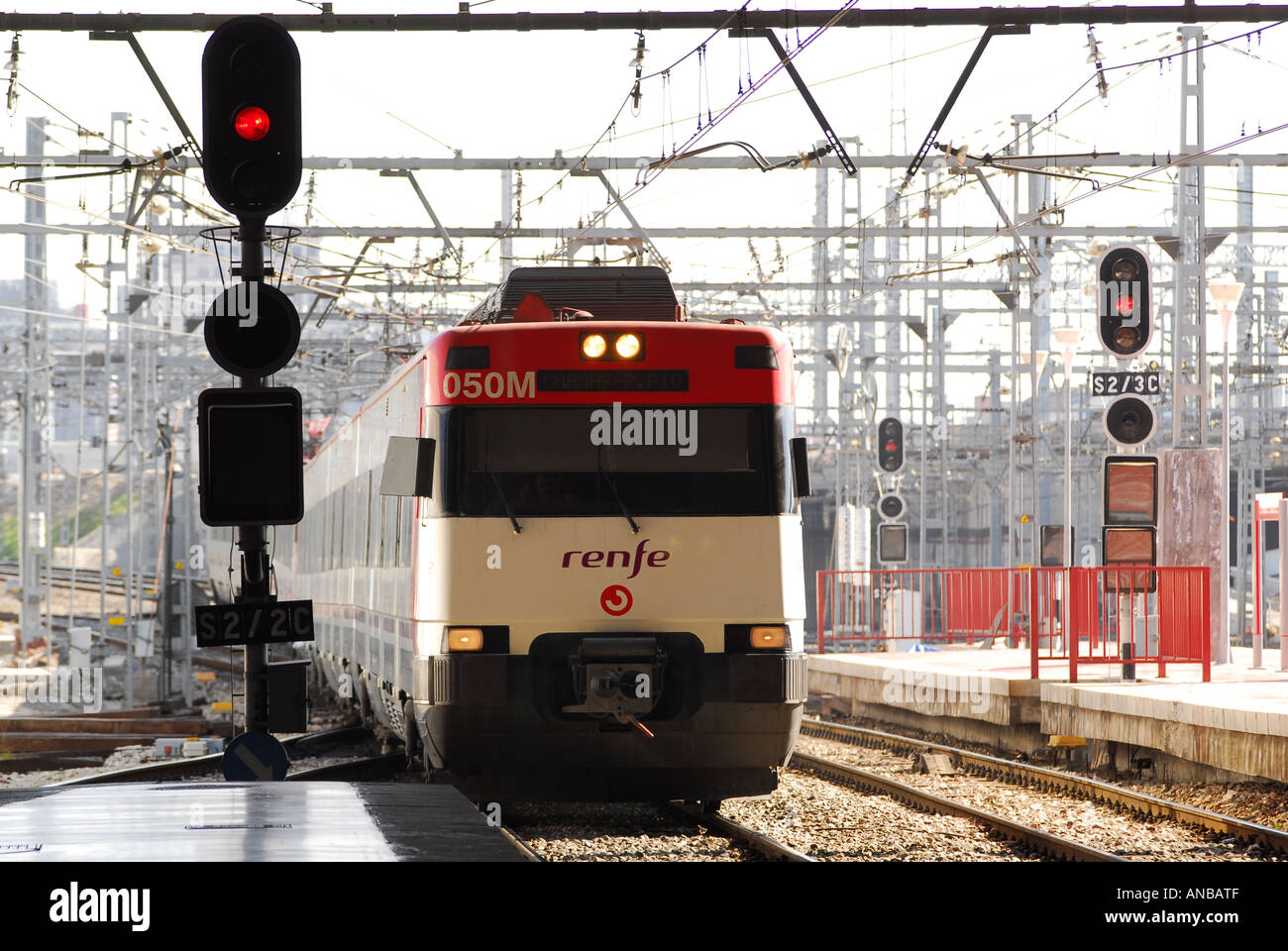 Commuter train electric units series Renfe, Spain, Europe. Suburban ...