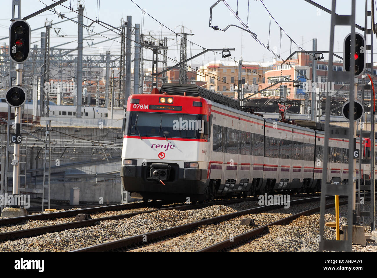 Commuter train electric units series Renfe, Spain, Europe. Suburban ...