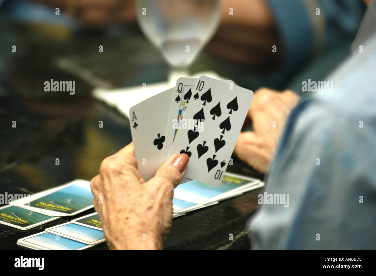 Senior Women Playing Bridge Every Week With Friends Stock Photo - Alamy