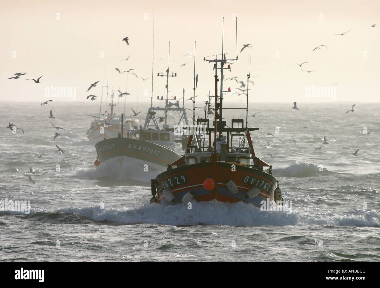 Fishing trawler in rough seas hi-res stock photography and images - Alamy