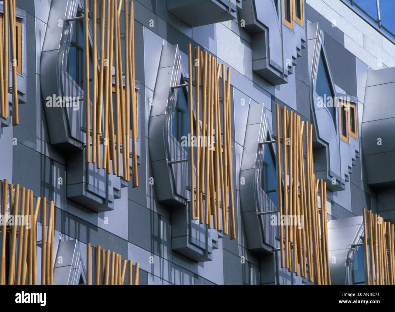 The unique windows of the MSPs offices in the new Scottish Parliament ...