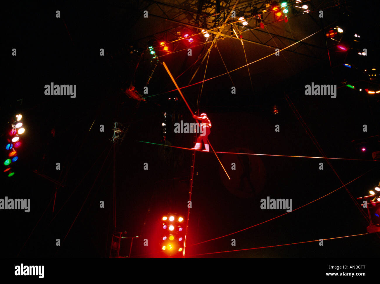High Wire Act at Circus Stock Photo - Alamy