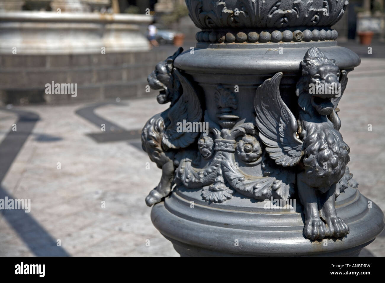 Lamp Post Detail Piazza Duomo Catania Sicily Italy Stock Photo - Alamy