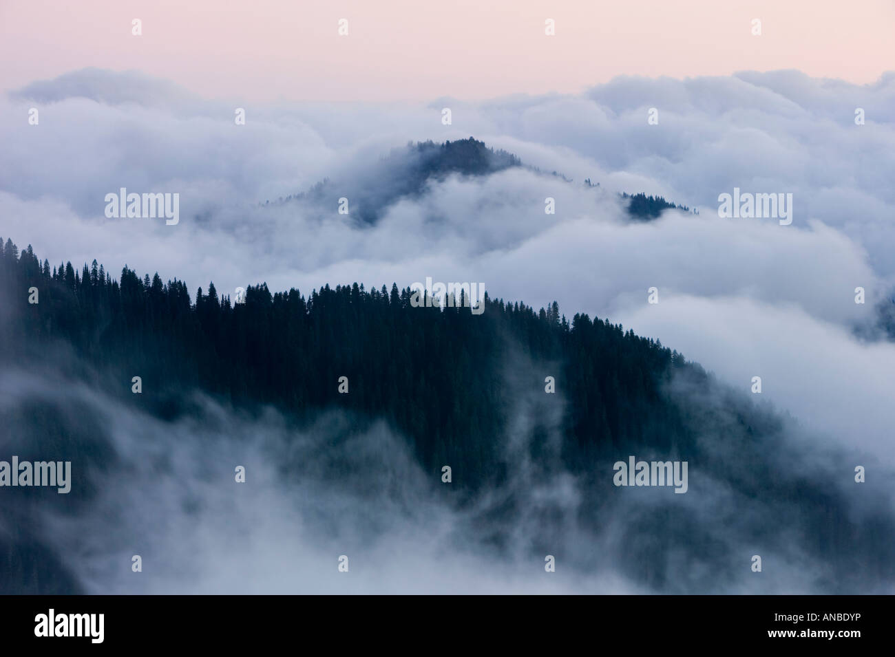 Rolling clouds over Cascades Stock Photo - Alamy