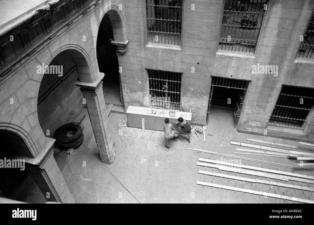 Reconstruction old building Black and White Stock Photos & Images - Alamy