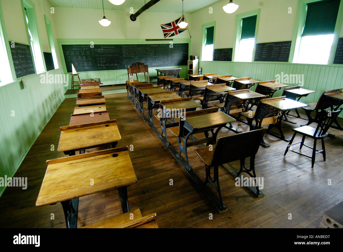 Interior of a One Room School House Stock Photo - Alamy