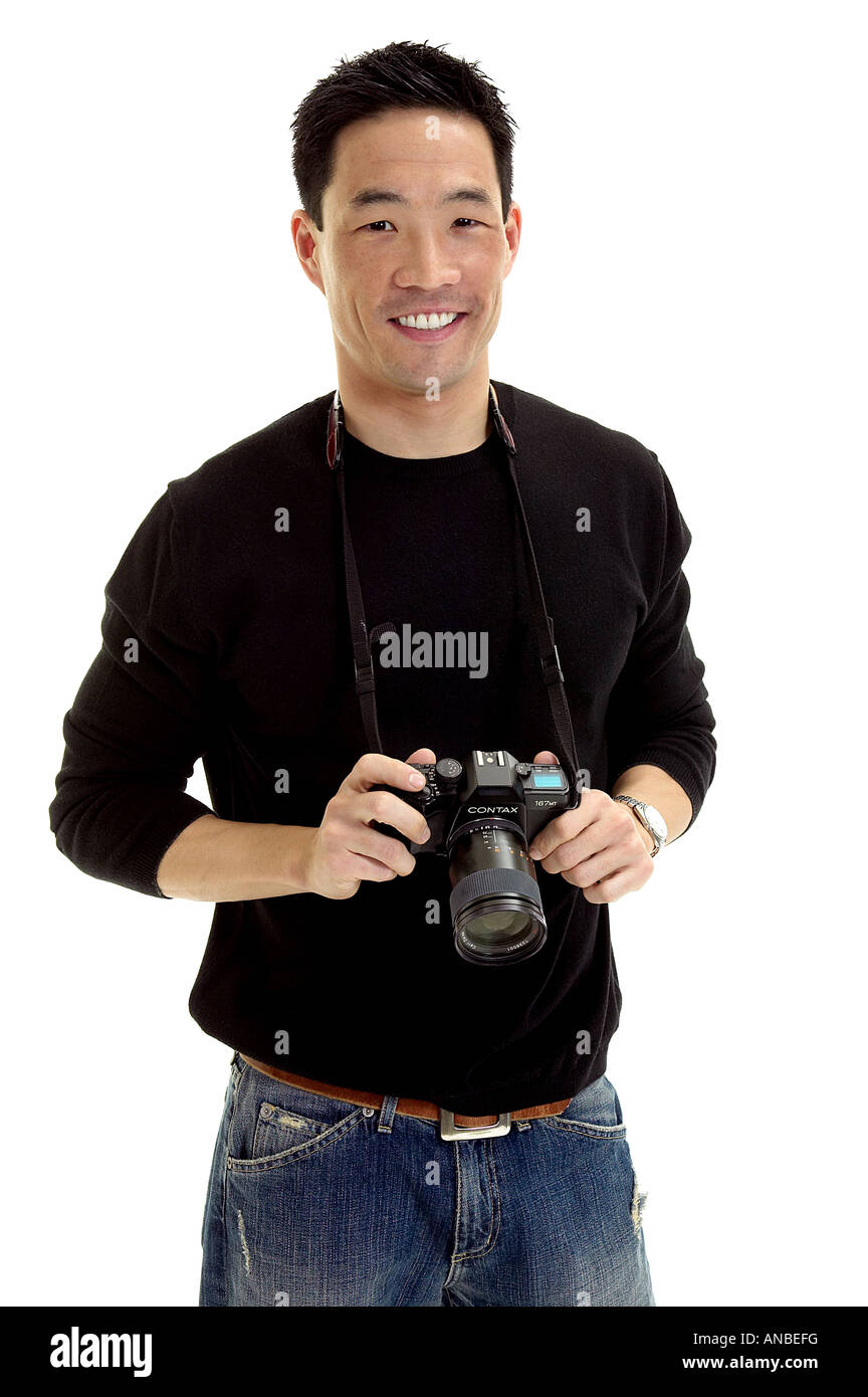 Man Holding Camera Stock Photo - Alamy