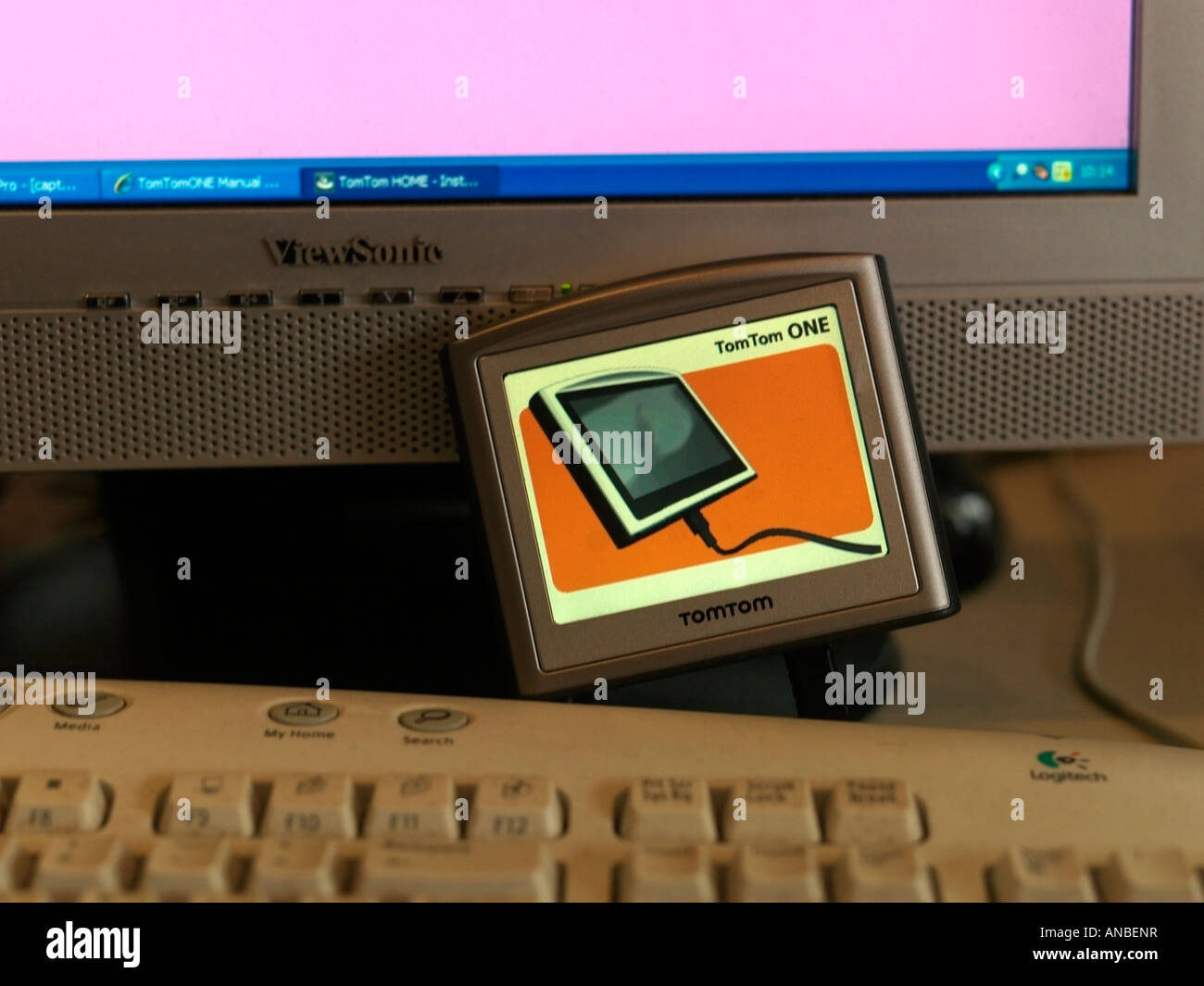 Tom Tom Being Updated from Computer Stock Photo - Alamy
