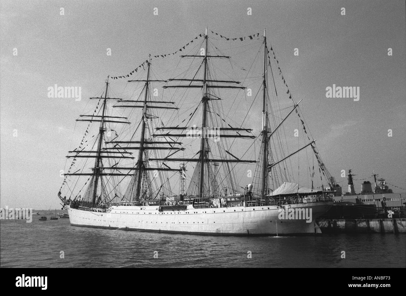 Four Mast Sailing Ship Portsmouth Stock Photo - Alamy
