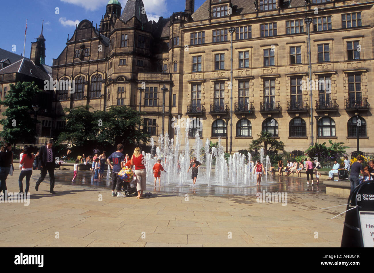 People Enjoying the Summer, Sheffield City Centre, 2007 Stock Photo - Alamy