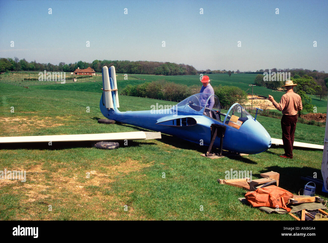 Glider at Challock Kent England UK Stock Photo - Alamy