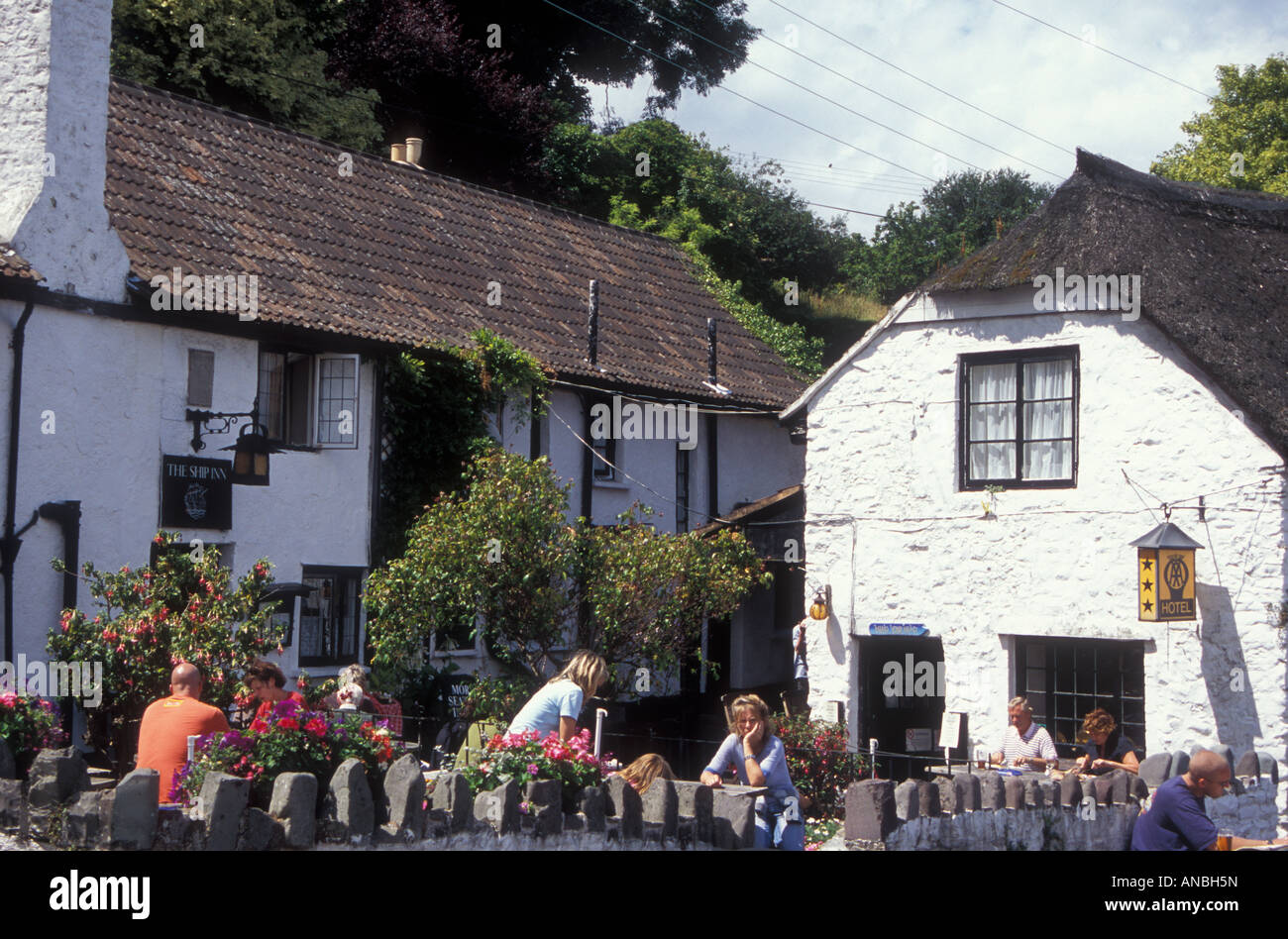 The Ship Inn. Porlock Harbour, England,Somerset Stock Photo - Alamy