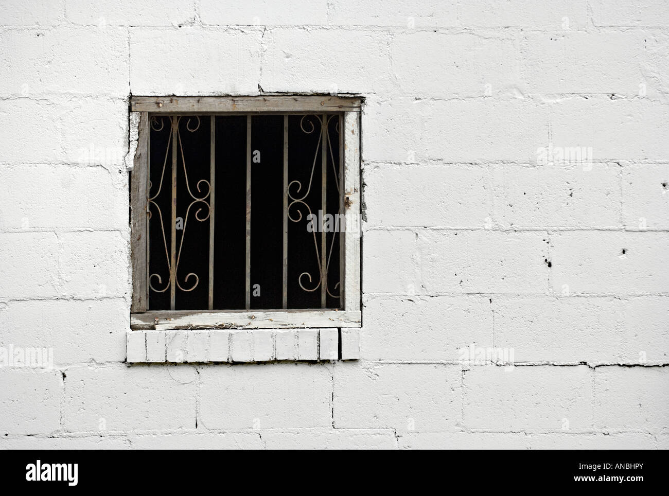 window opening bars concrete block Stock Photo - Alamy
