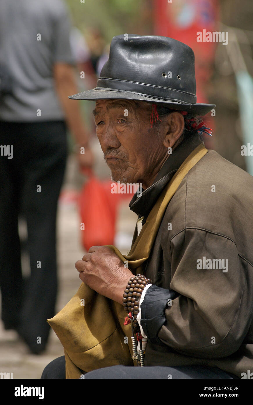 Portrait of a Tibetan man Lhasa Tibet Stock Photo - Alamy
