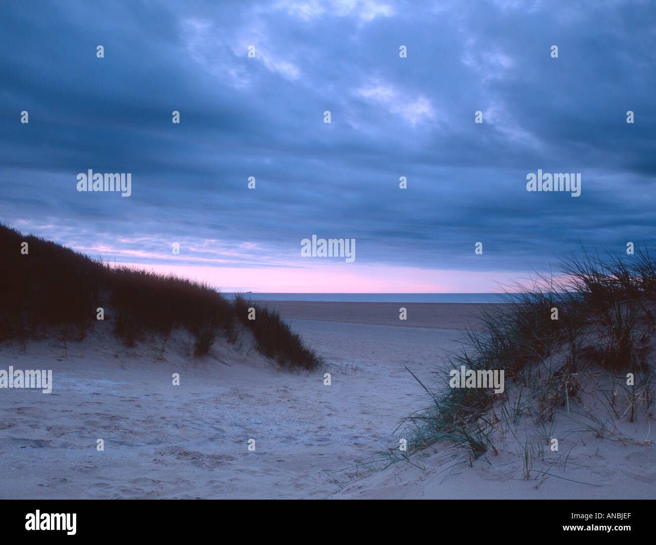 Sand dunes on Lytham beach Stock Photo - Alamy