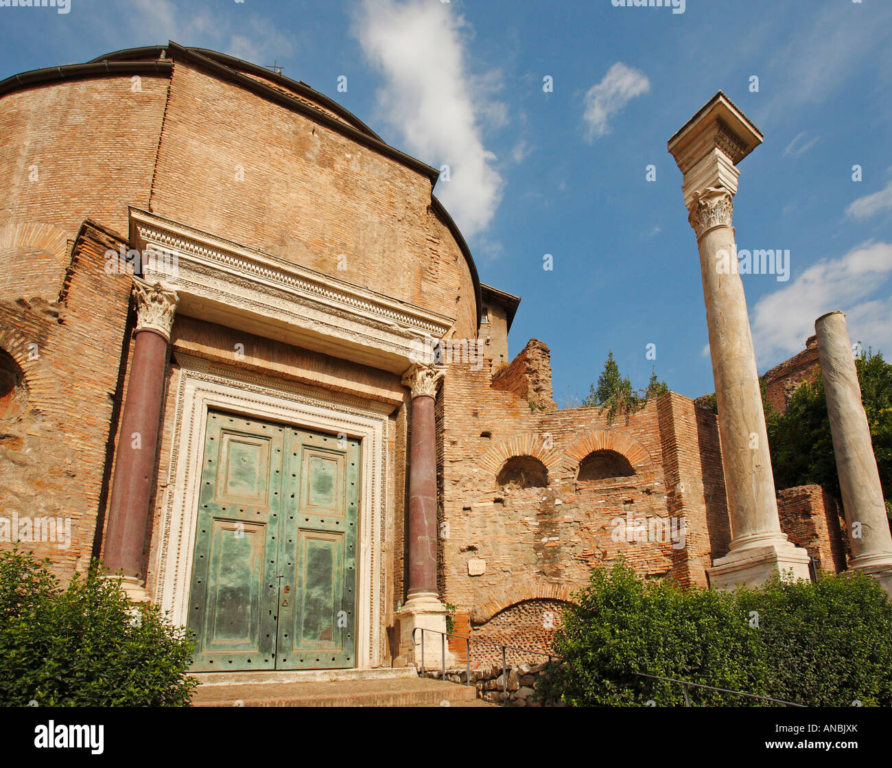 The Temple of Romulus (basilica of Santi Cosma e Damiano), Forum ...