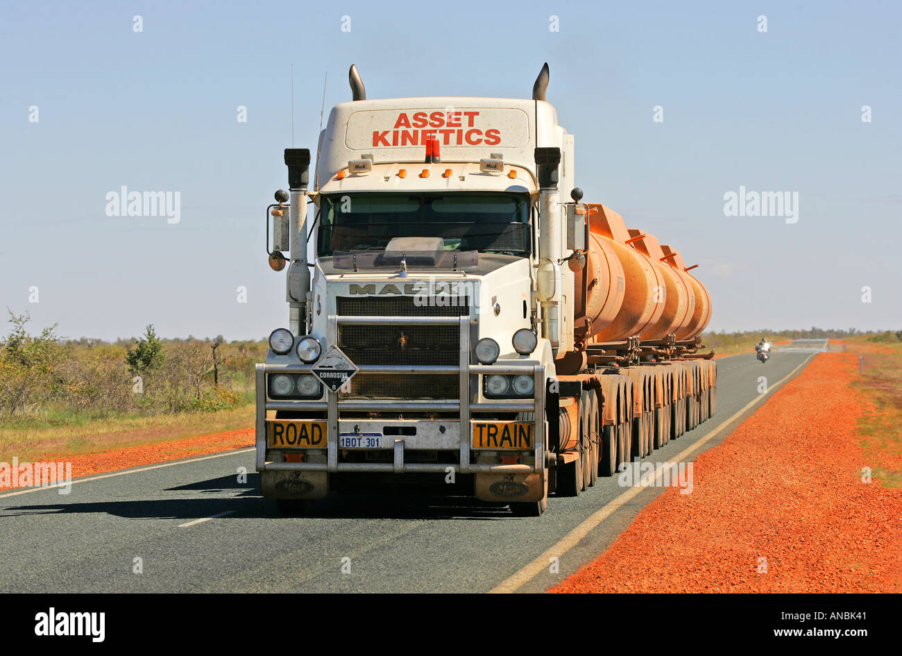 Road train in Northwestern Australia Stock Photo - Alamy