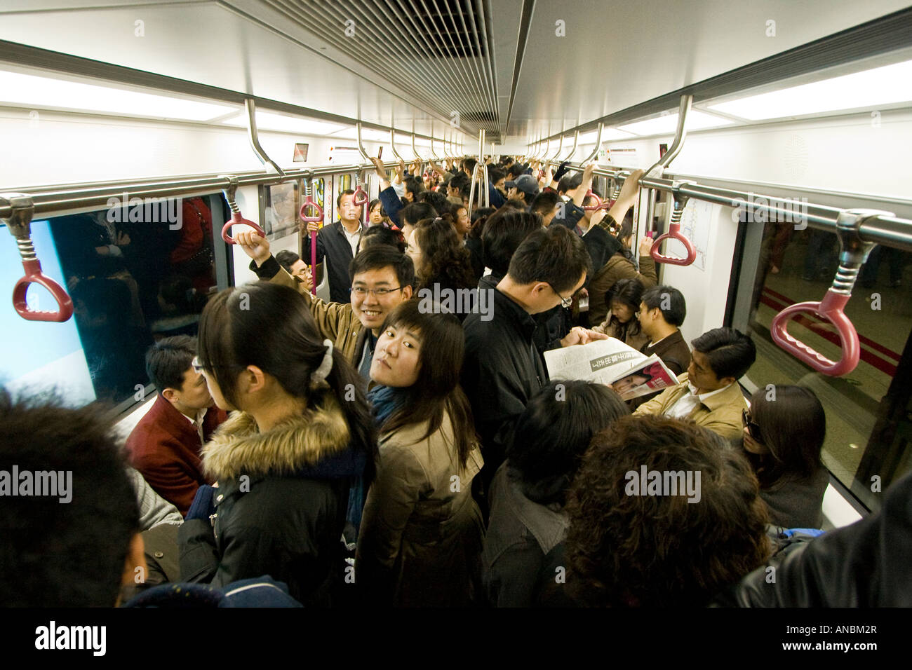 People Crowded into the Subway Beijing China Stock Photo - Alamy