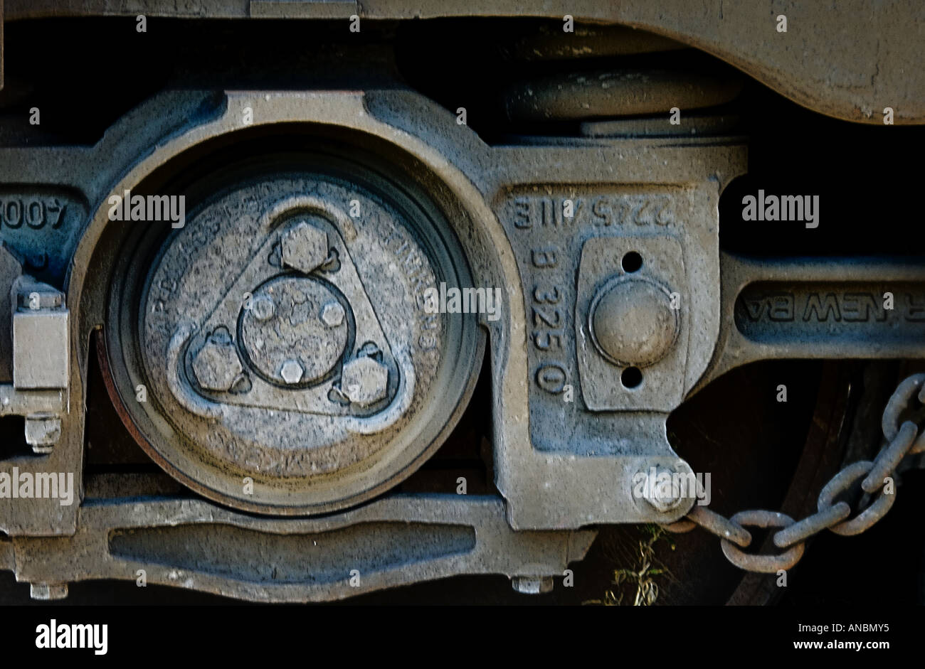 Detail of an axle on a diesel train locomotive engine Stock Photo - Alamy