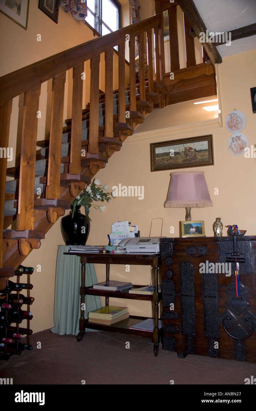 Stairs looking up from hall Stock Photo - Alamy