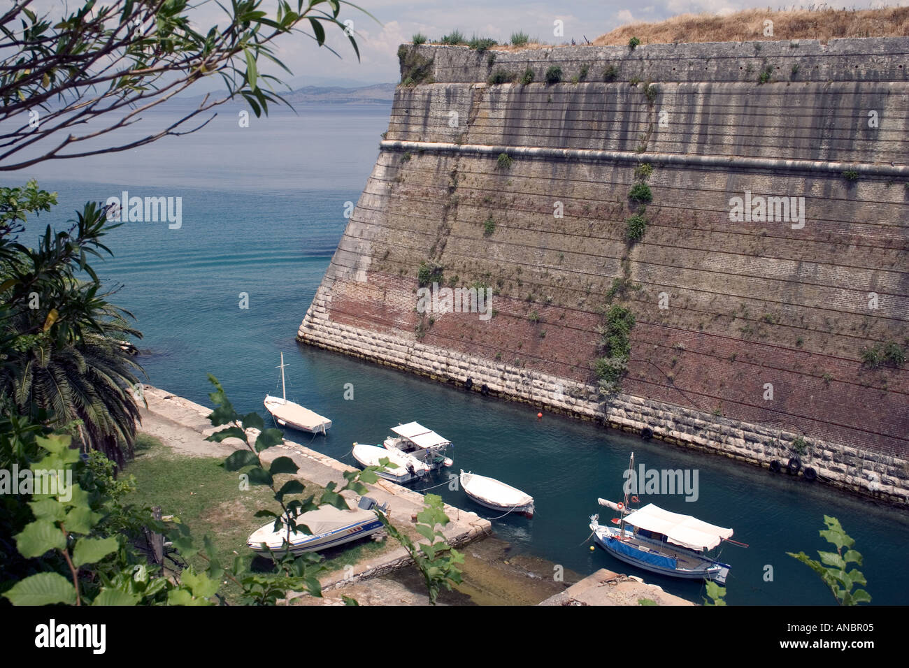 Contras Fossa moat Corfu town Stock Photo - Alamy