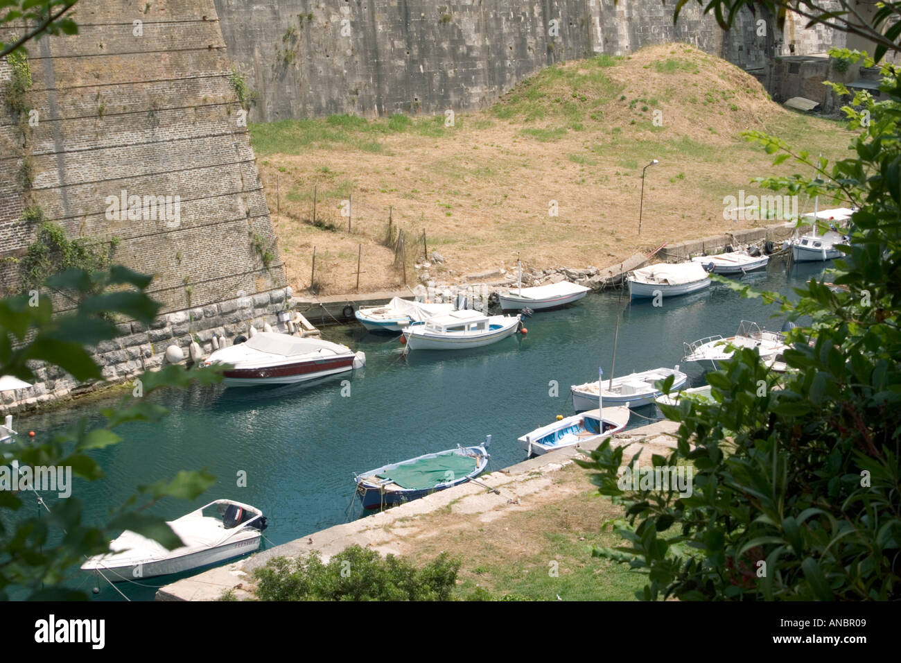 Contras Fossa moat Corfu town Stock Photo - Alamy