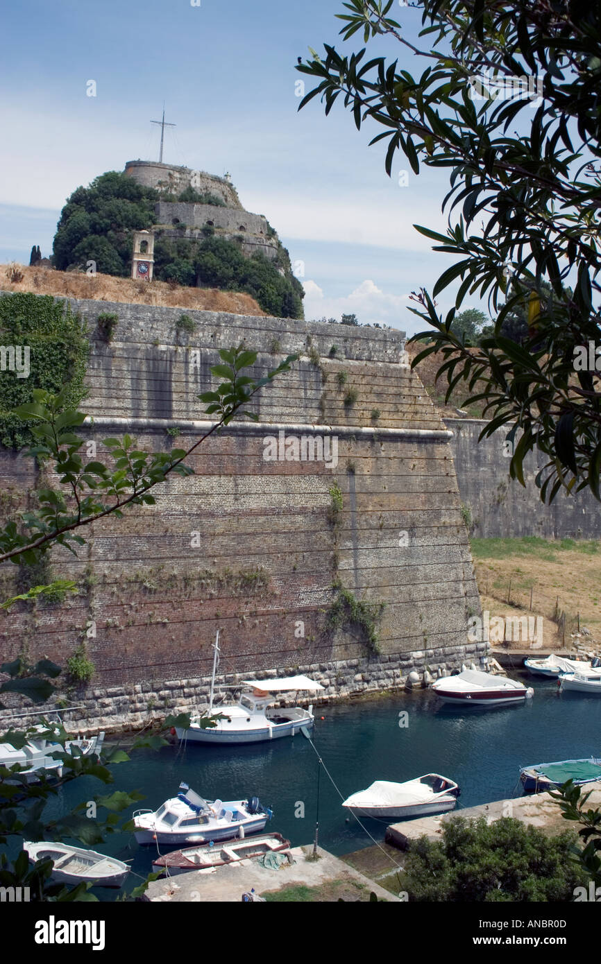 Contras Fossa moat Corfu town Stock Photo - Alamy