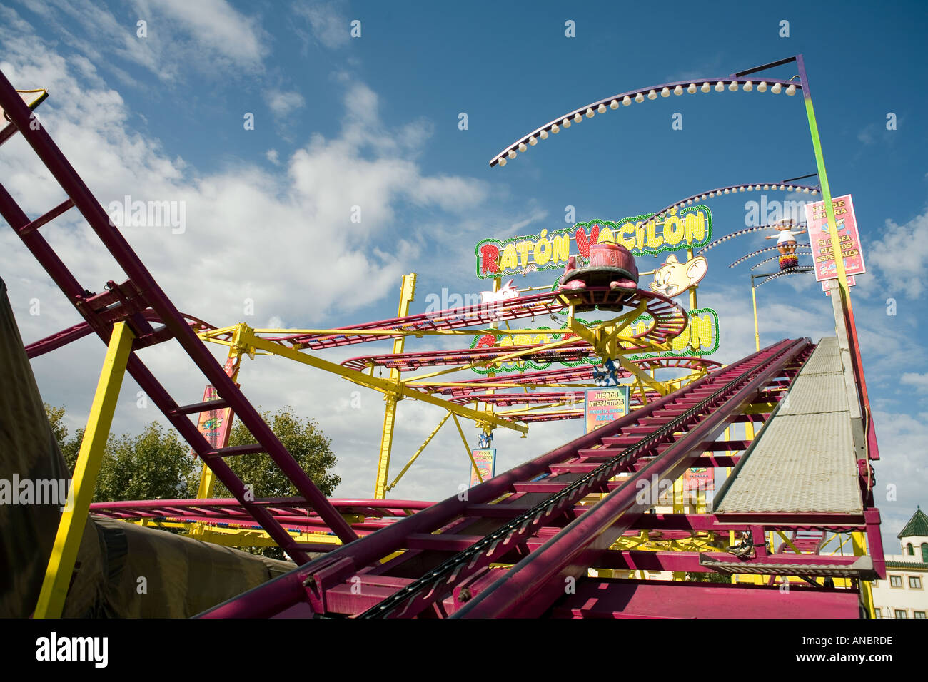 Tom and Gerry fairground ride Fuengirola feria, Costa del Sol Andalucia ...