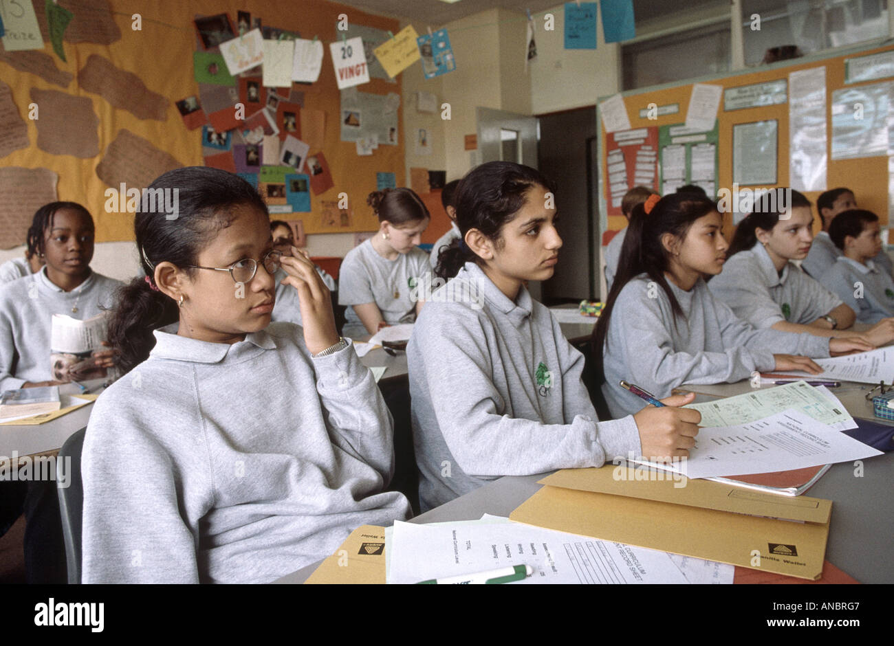 Secondary school classroom Stock Photo - Alamy