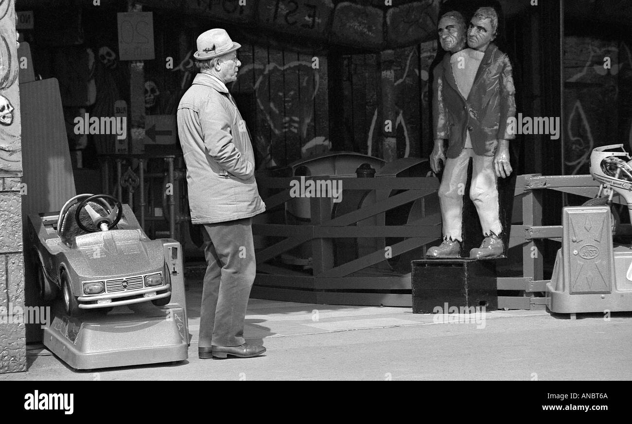 Ghost train fairground ride on Black and White Stock Photos & Images ...