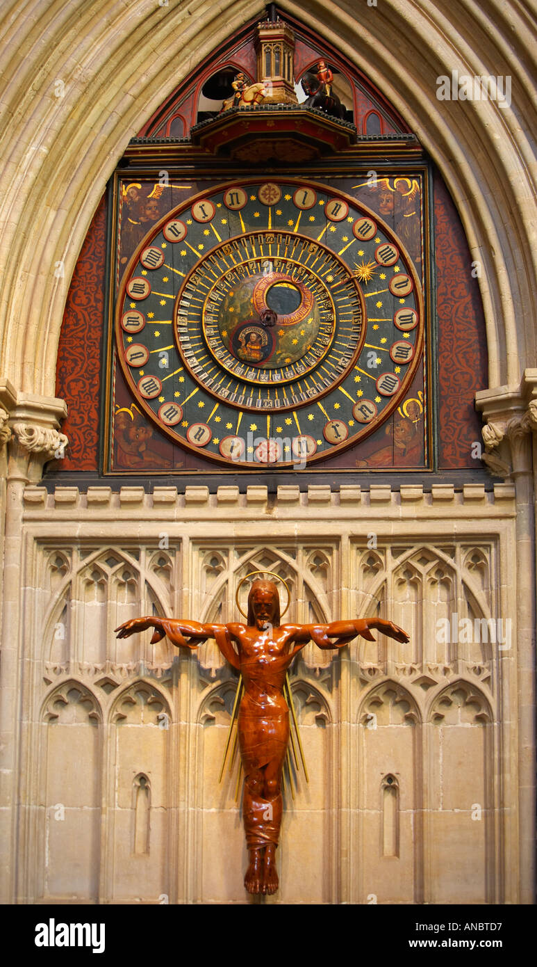 The Wells Cathedral Clock Wells Cathedral Somerset England UK Stock ...