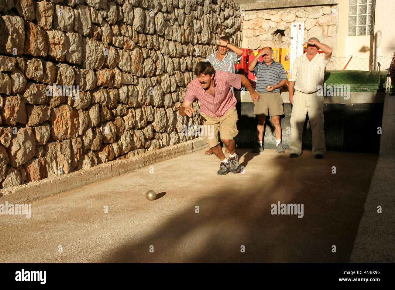 Men playing bocce hi-res stock photography and images - Alamy