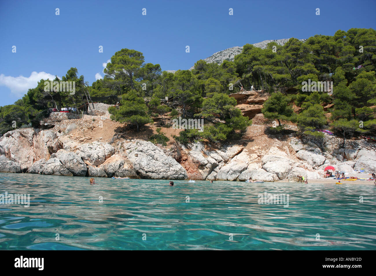 A spectacular bay near camping site in Jagodna village on Hvar Island ...